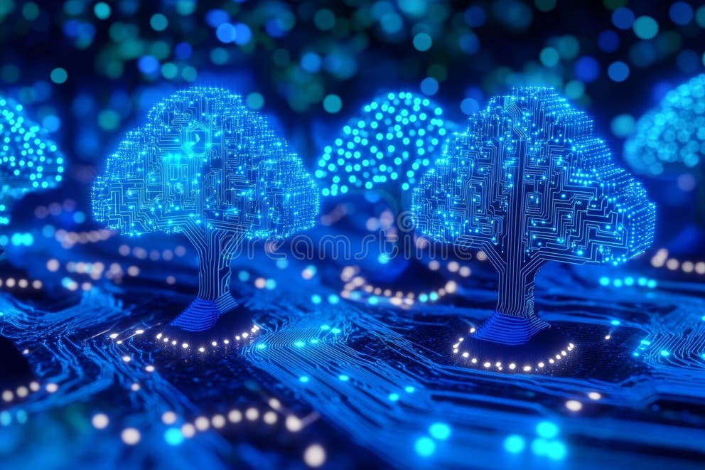 Digital Trees Illuminate Circuitry: a Glimpse into Future Tech and ...