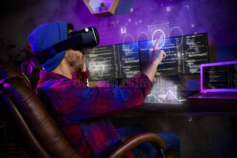 Digital Trend Banner Poster Collage of it Developer Working on Computer ...