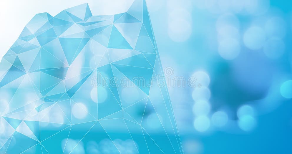 Digital Triangle Lines Background Innovation Concept Stock Illustration ...