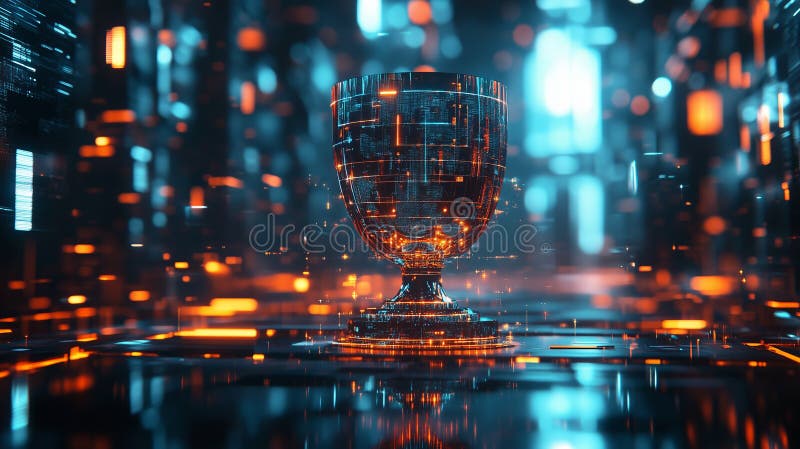 Digital Trophy - Winner S Cup in Cyber Space Stock Photo - Image of ...