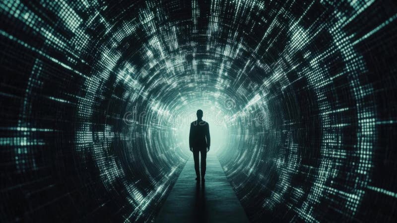 Digital Tunnel, Journey through Data Streams, Exploring Virtual Worlds ...