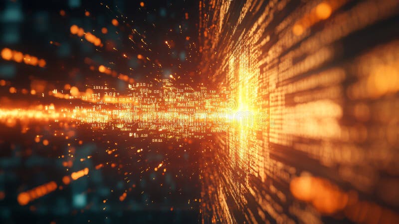 Cyberpunk Digital Tunnel Journey Binary Code Stock Photos - Free ...