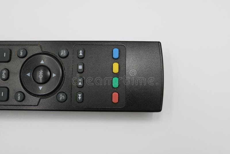 Digital Tv Remote Control on Background. Stock Photo - Image of black ...