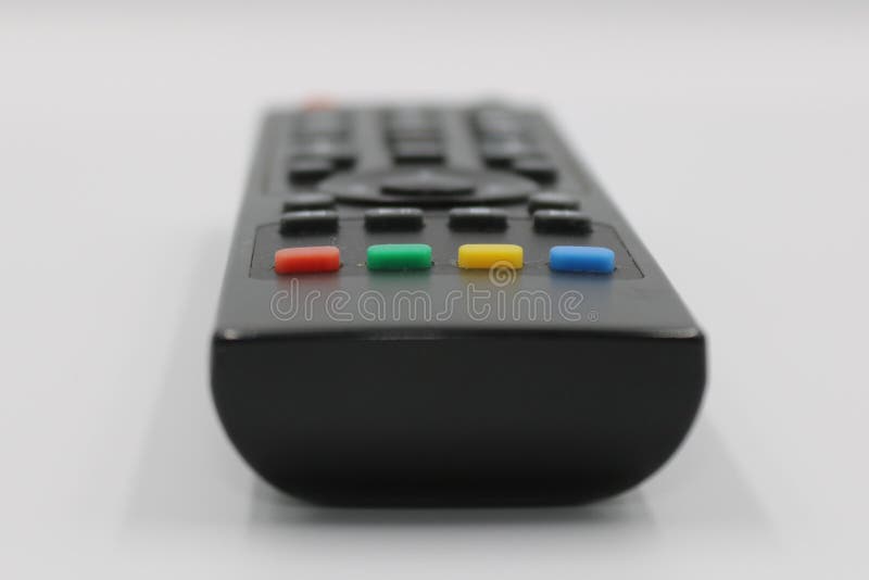 Digital Tv Remote Control on Background. Stock Image - Image of black ...