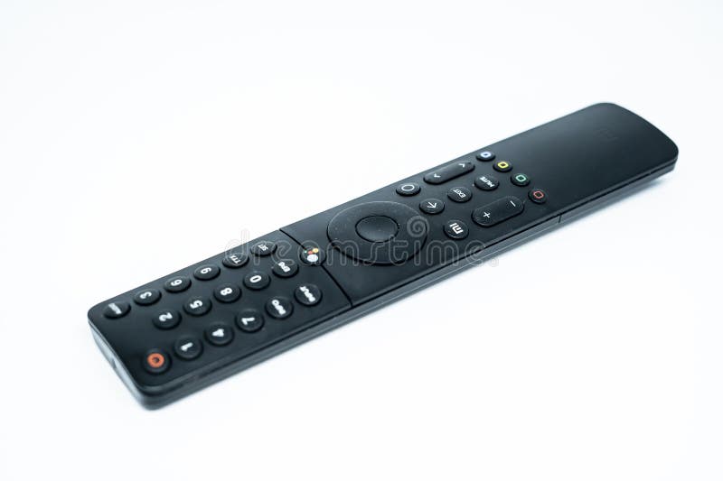 Digital Tv Remote Control on White Background Stock Image - Image of ...
