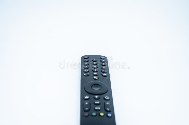 Digital Tv Remote Control on White Background Stock Image - Image of ...