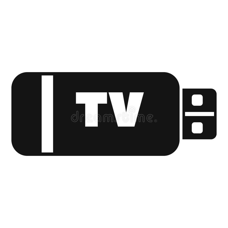 Digital Tv Transmission Using Modern Usb Device Stock Illustration ...