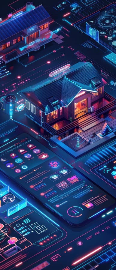 Digital Twin Interface for Smart Home Management, Twilight, Screen ...