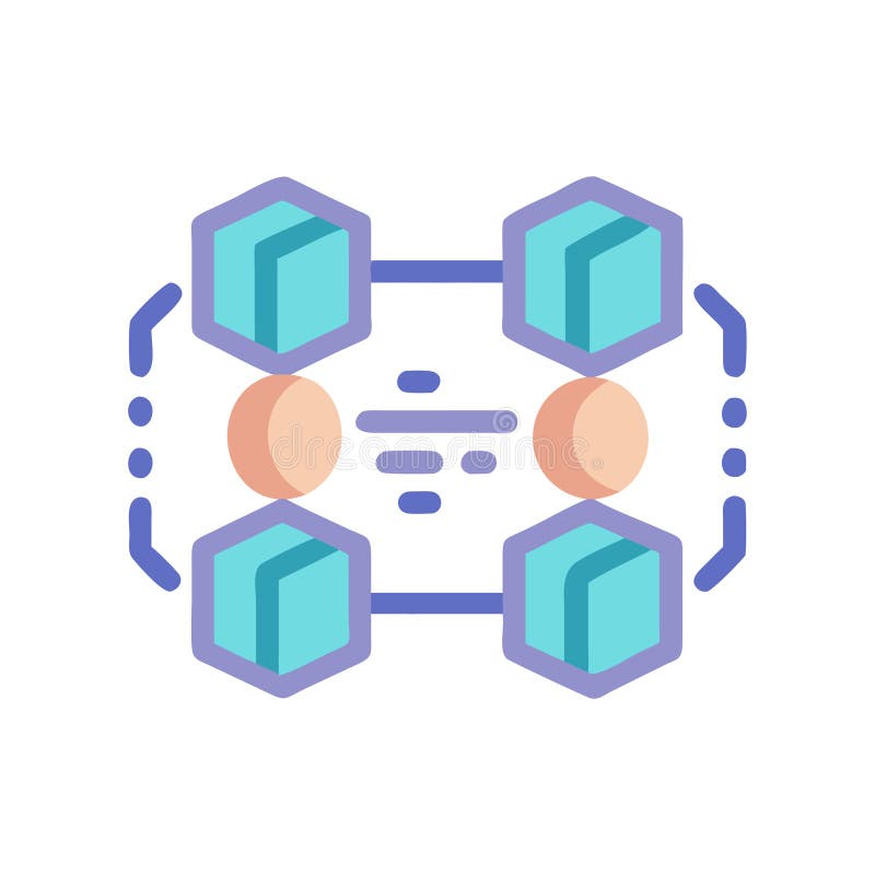 Digital Twin Technology Icon Stock Vector - Illustration of futuristic ...