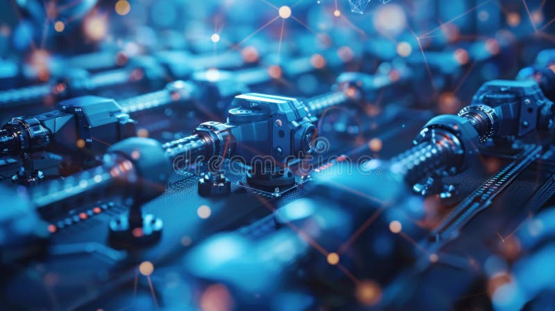 A Large Industrial Building with a Lot of Pipes and Wires Stock Image ...