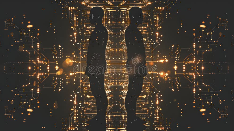 Digital Twin Visualization with High Tech Structure and Glowing System ...