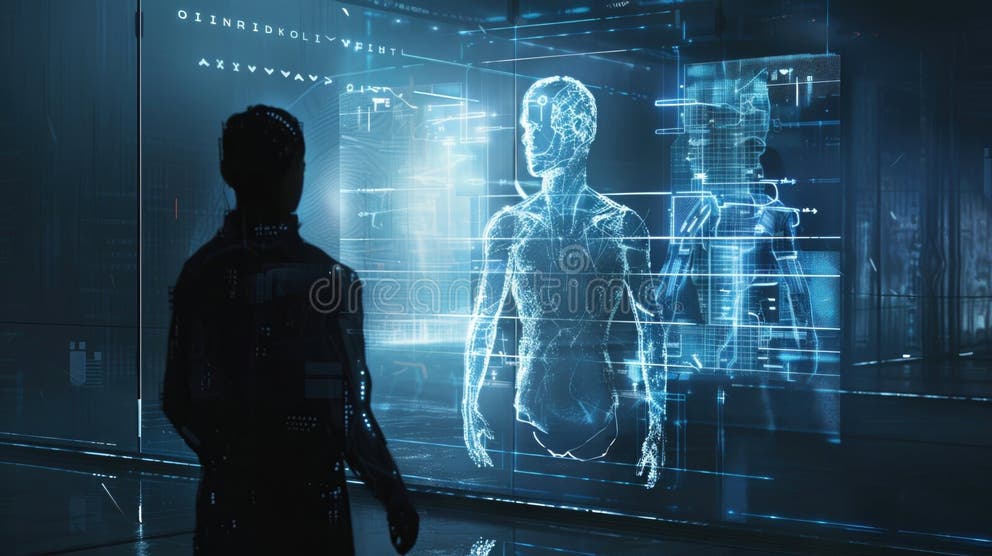 Digital Twin Visualization with High Tech Structure and Glowing System ...