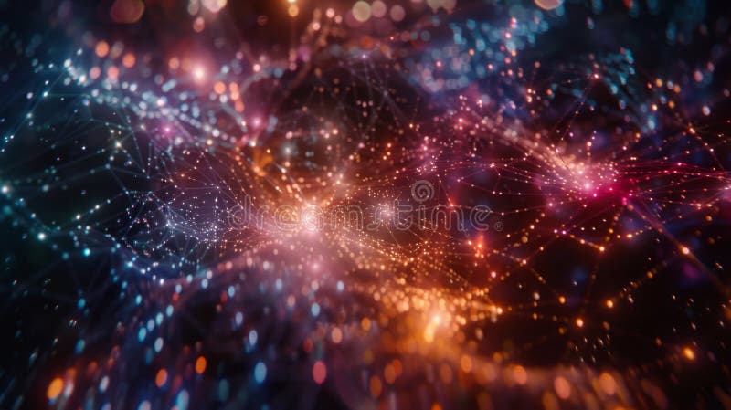 Digital Universe: Abstract Network Connections and Data Flow Stock ...