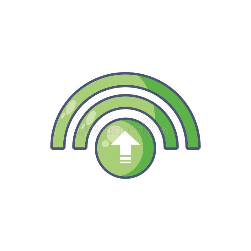 Digital Upload Icon Fill Design Stock Vector - Illustration of ...