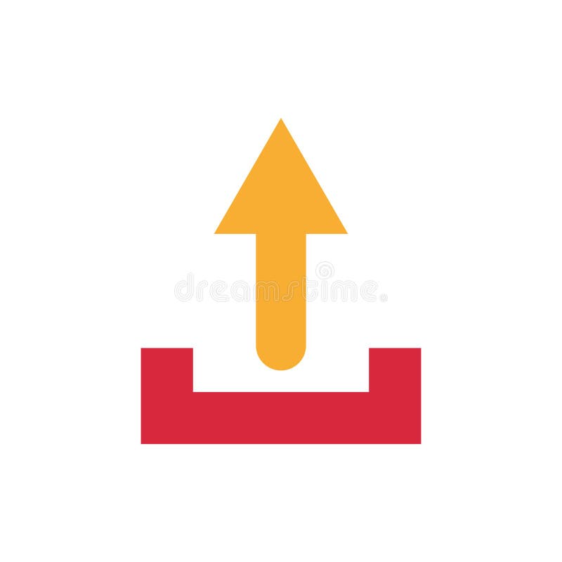 Digital Upload Icon Flat Vector Design Stock Vector - Illustration of ...