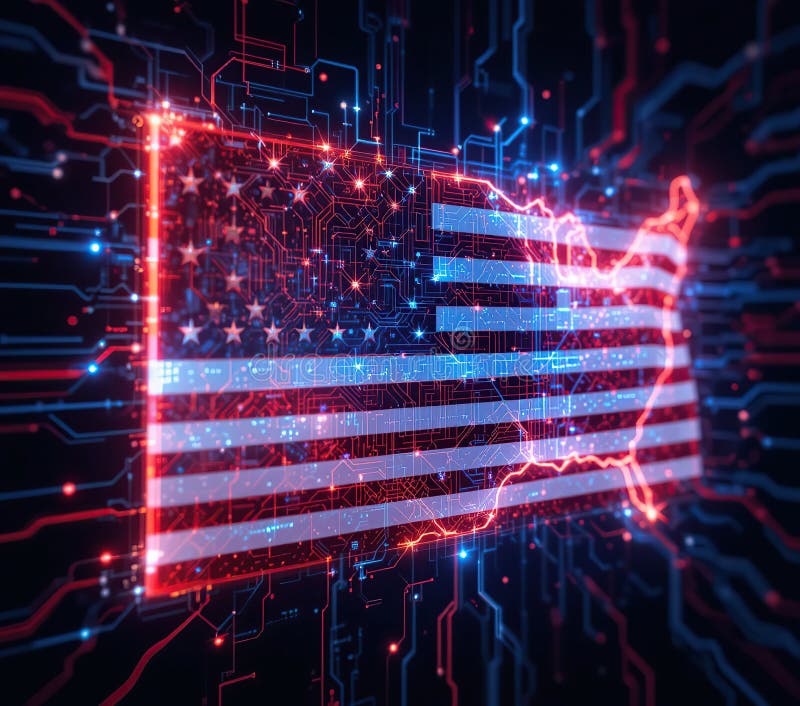Digital US Flag: a Stunning Digital Depiction of the United States Flag ...
