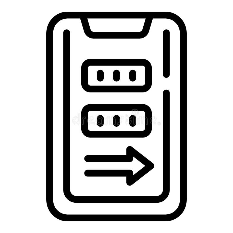 Digital User Icon Outline Vector. Account Form Stock Illustration ...