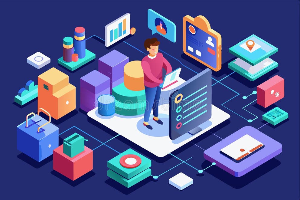 A Digital User Interacts with Customizable Personal Data Elements in an ...