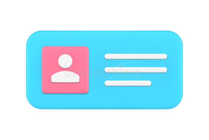 Digital User Interface Badge Contact Avatar Personal Identification ...