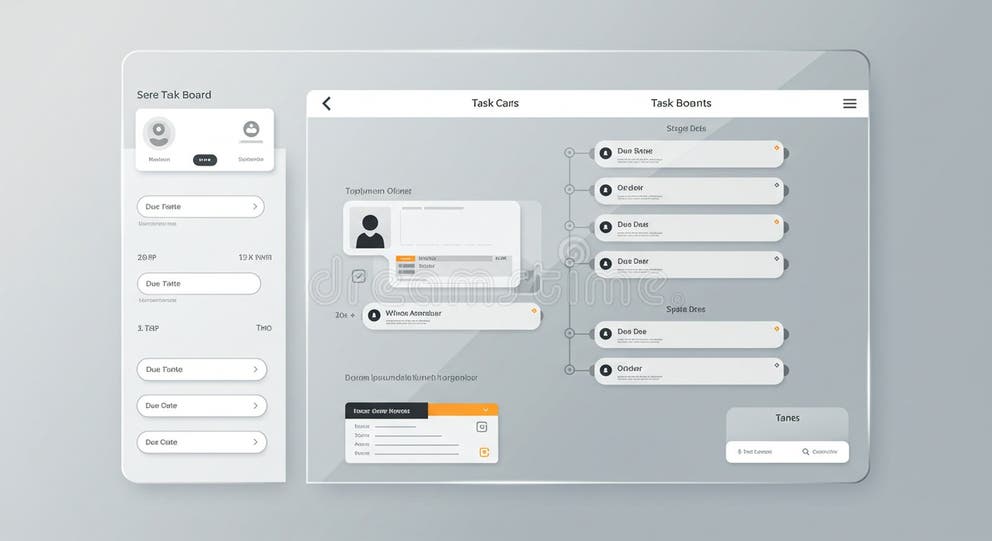 Digital User Interface Featuring a Sleek, Gray-themed Task Management ...