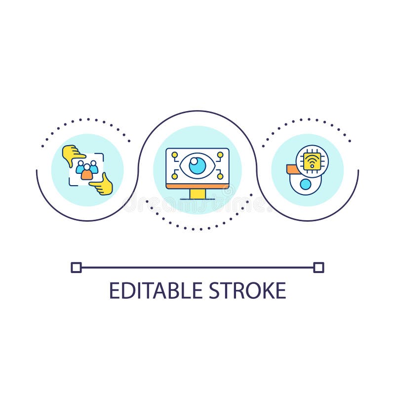 Digital Users Behaviour Research Loop Concept Icon Stock Vector ...