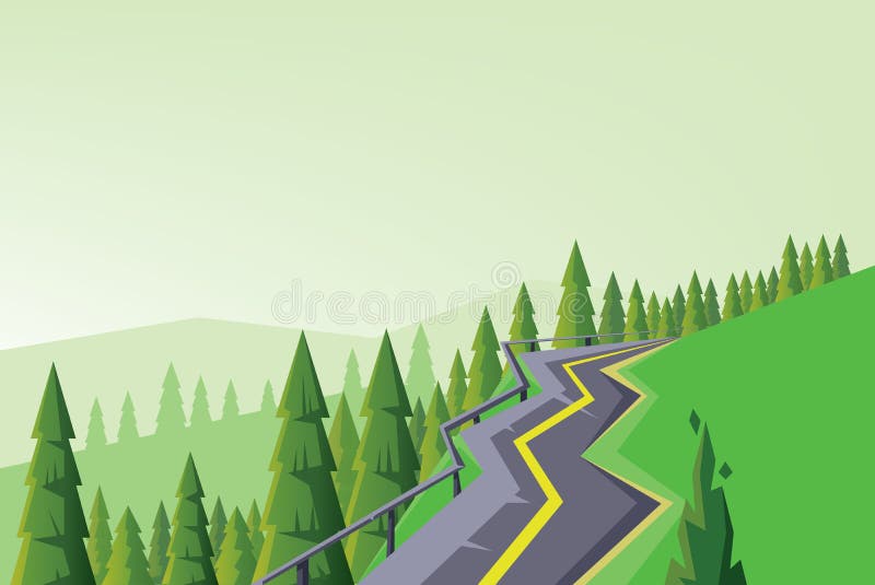 Digital Vector Abstract Background with a Road Stock Vector ...
