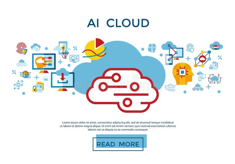 Digital Vector Artificial Intelligence Cloud Icon Stock Illustration ... Digital Vector Artificial Intelligence Cloud Icon Stock Illustration ...