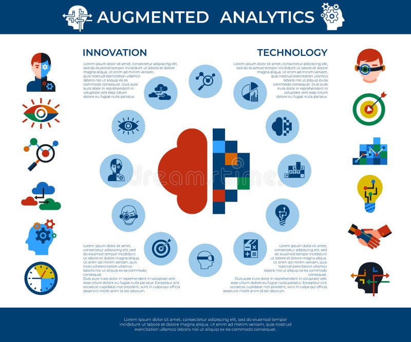 Digital Vector Augmented Analytics Stock Illustration - Illustration of ...
