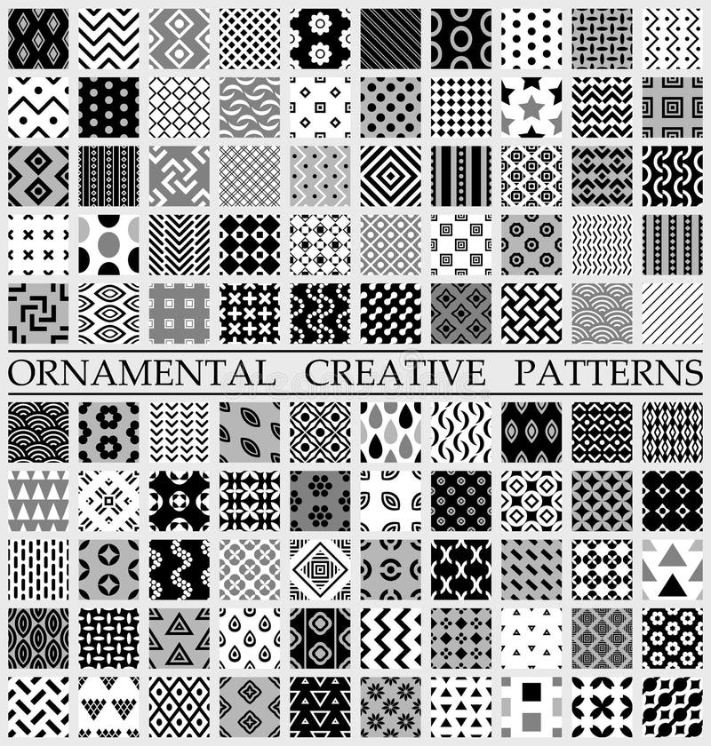 Digital Vector Black and White Geometric Stock Vector - Illustration of ...