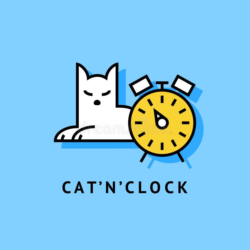 Alarm Clock Cat Stock Illustrations – 364 Alarm Clock Cat Stock ...