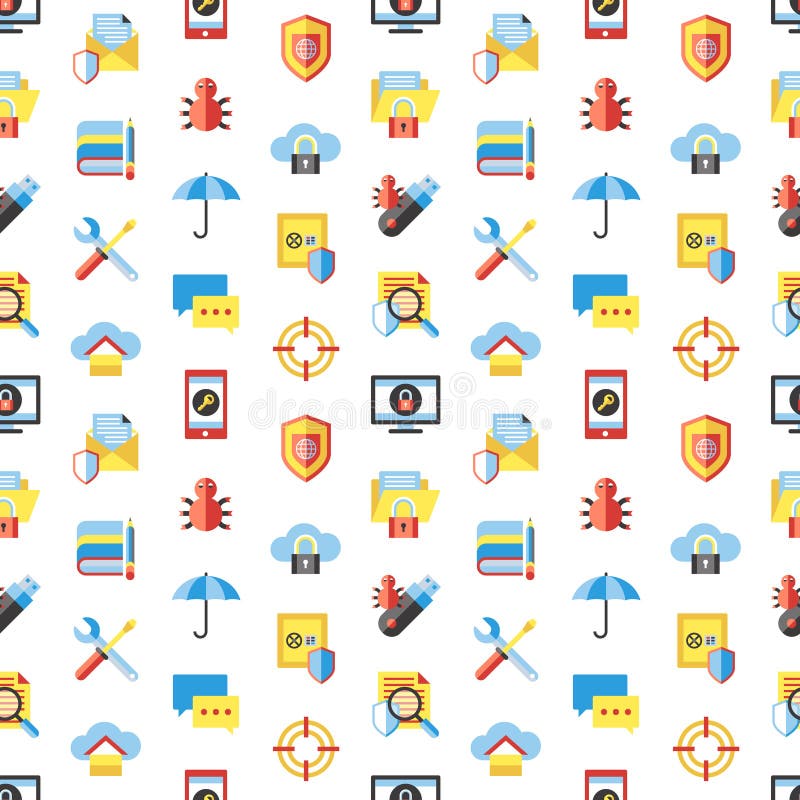 Digital Vector Data Protection Icon Set Stock Illustration ...