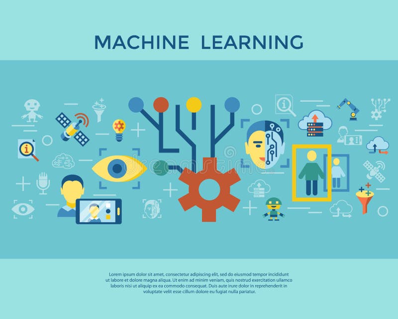 Digital machine learning stock illustration. Illustration of future ...