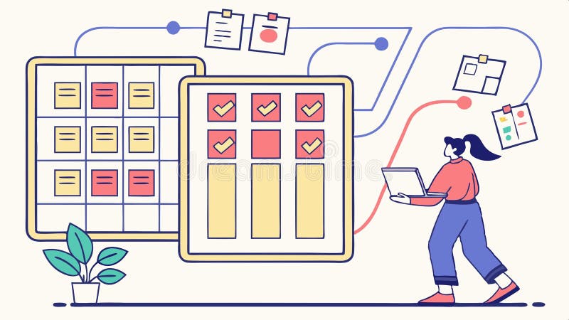 Tablet Interface with Checklist and Tasks Vector Design Generative AI Stock Vector ...