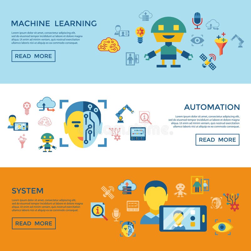 Digital machine learning stock illustration. Illustration of future ...