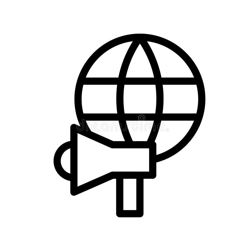 Digital Vector Marketing Line Icon. Technology Symbol Media and Network ...