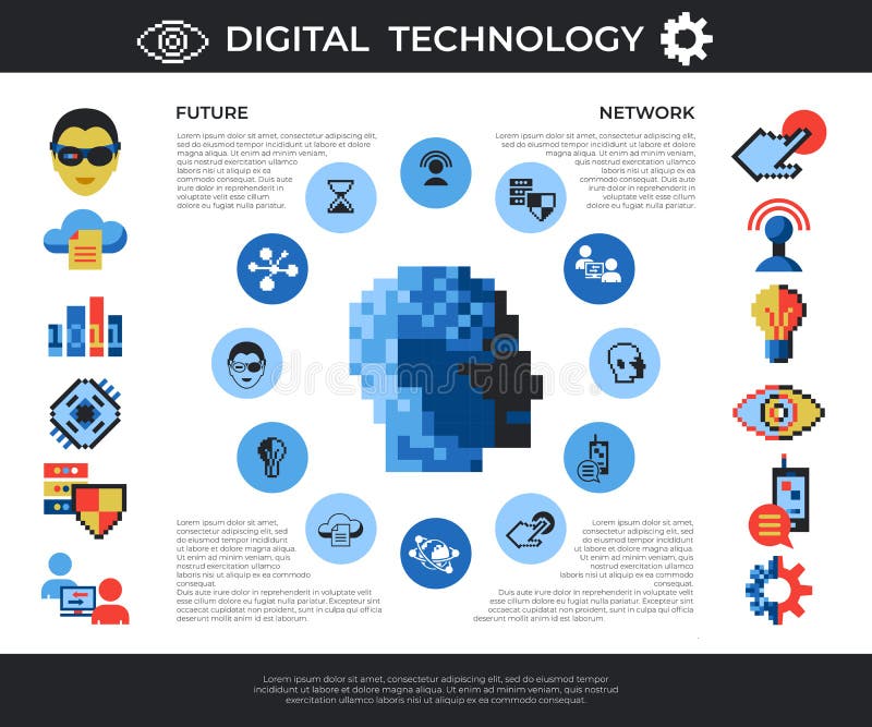 Digital Vector Pixel Art Digital Technology Stock Illustration ...