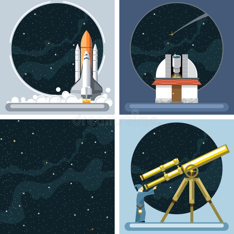 Digital Vector Silver Cosmos Rocket Icons Stock Vector - Illustration ...