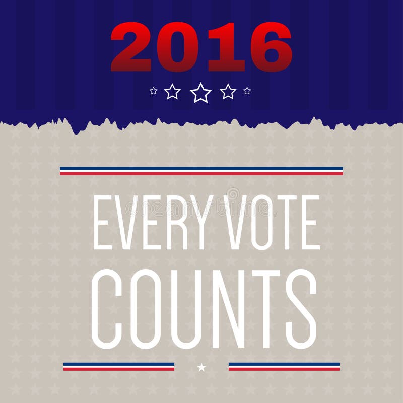 Every Vote Counts Banner stock vector. Illustration of advertising ...