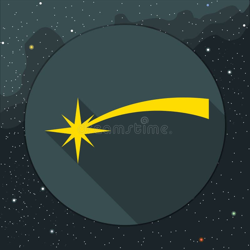 Digital Vector Yellow Comet Falling Icon Stock Vector - Illustration of ...