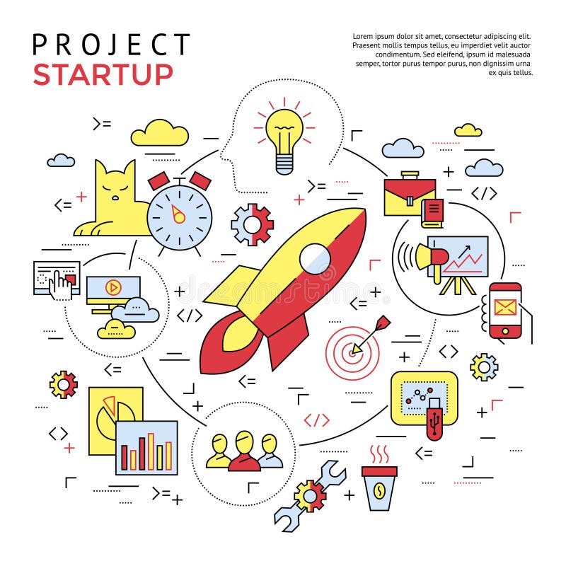 Digital Vector Yellow and Red Startup Business Stock Vector ... Digital Vector Yellow and Red Startup Business Stock Vector ...