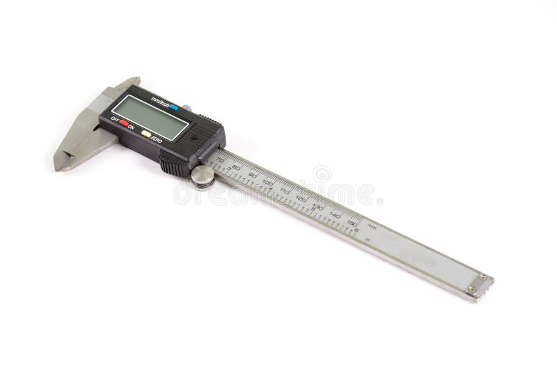 Digital Vernier Scale Measuring Caliper Stock Photo - Image of reading ...