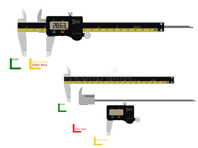 Vernier Caliper Reading Animation