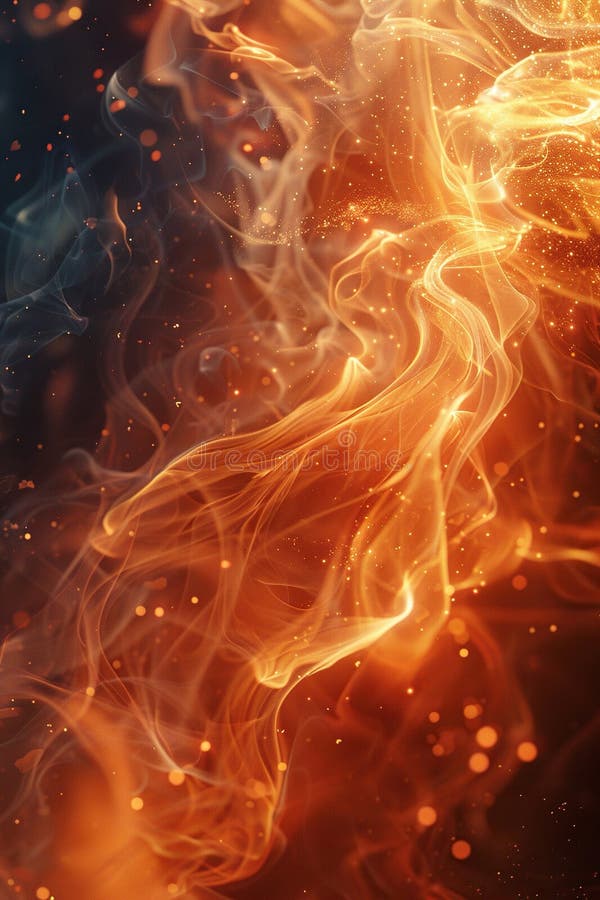 Digital Vertical Background Depicting Fire Flames. Generated by ...