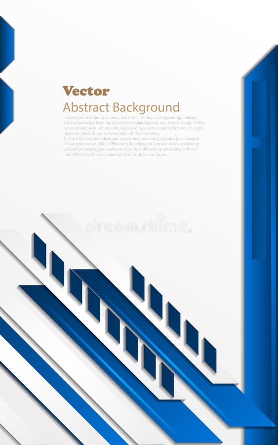 Digital Vertical Gradient Blue Square Shape Cover Stock Vector ...