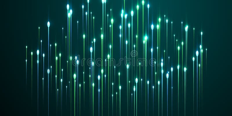 Digital Vertical Line Streams Data Flows Concept. Stock Vector ...
