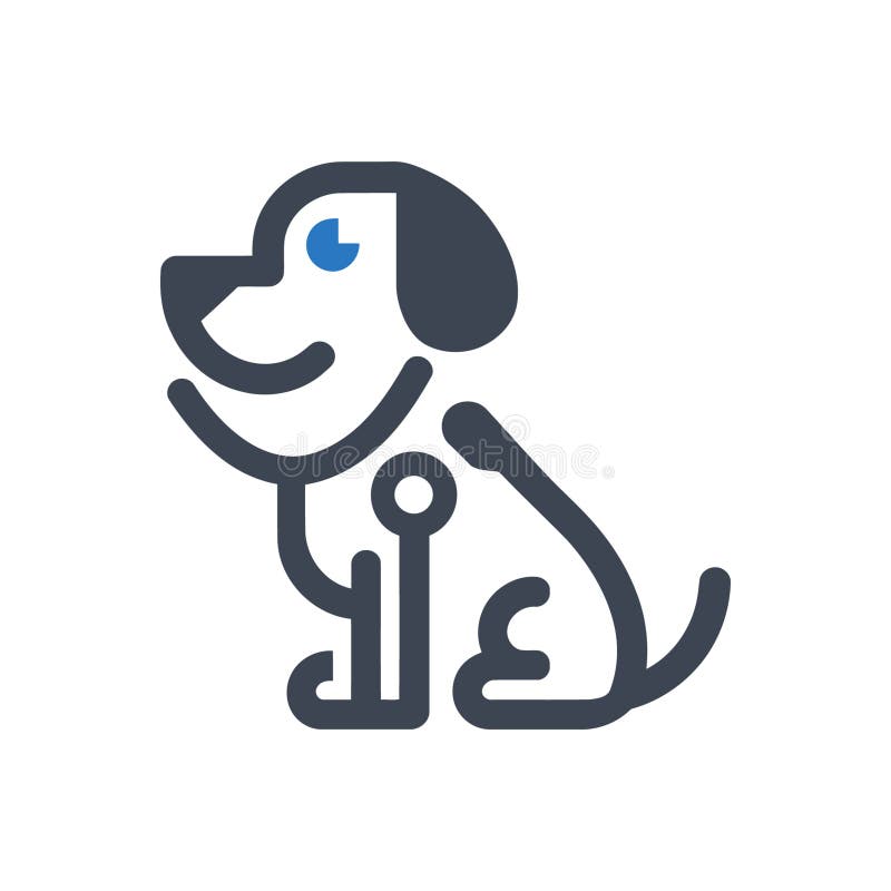 Digital Veterinary Dog Icon Stock Vector - Illustration of veterinary ...