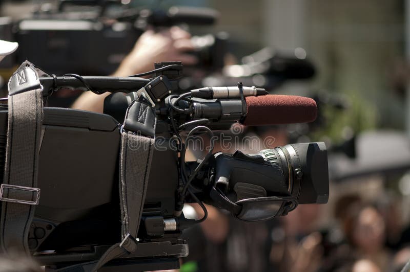 Business Conference Camera Journalism Stock Image - Image of conference ...