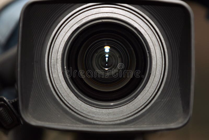 Video camera on tripod stock photo. Image of television - 12768266