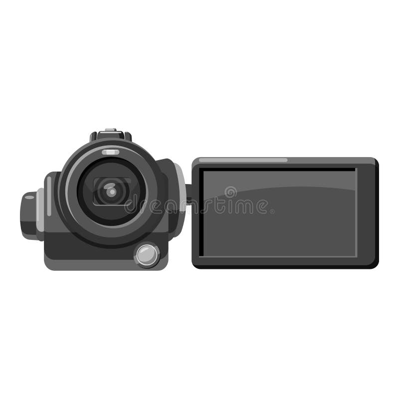 Digital Video Camera Icon, Gray Monochrome Style Stock Vector ...