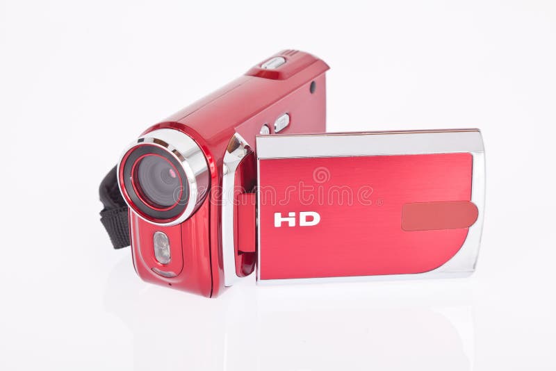 Digital Video Camera Isolated on a White Stock Photo - Image of ...